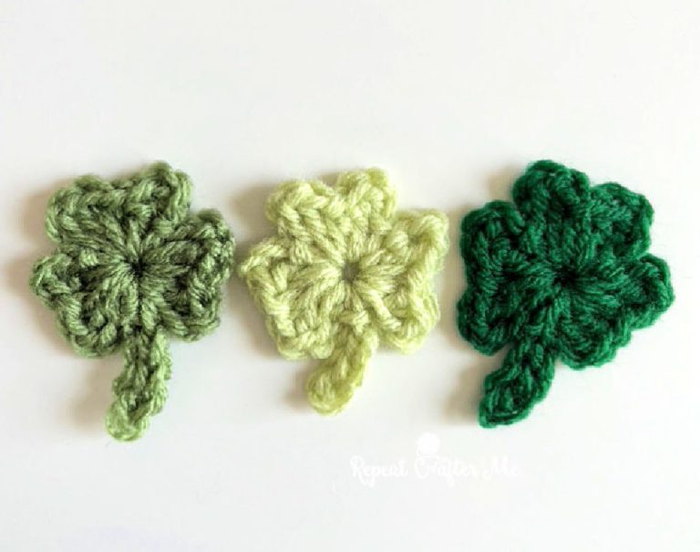 25 Free Crochet Shamrock Patterns (Printable Pattern)