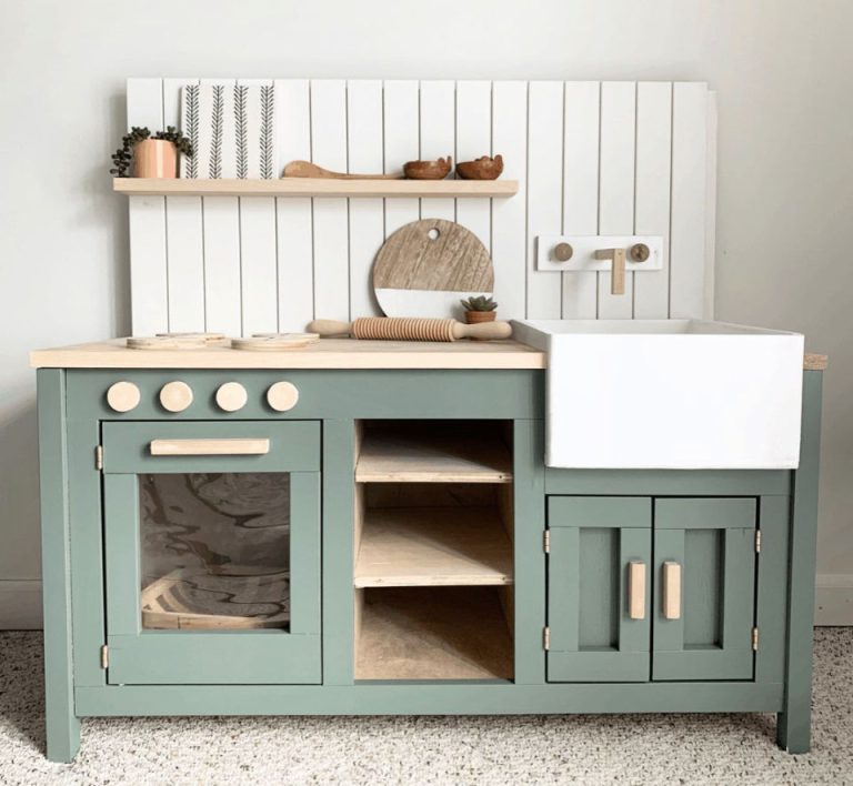 30 DIY Play Kitchen Ideas for Kids to Have Fun