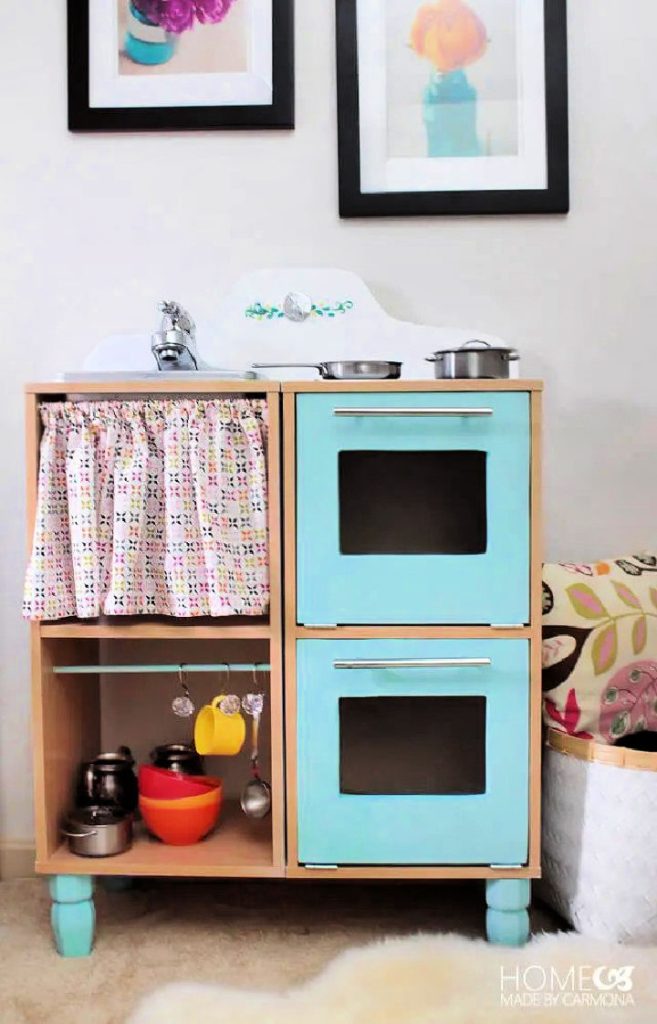 30 DIY Play Kitchen Ideas for Kids to Have Fun