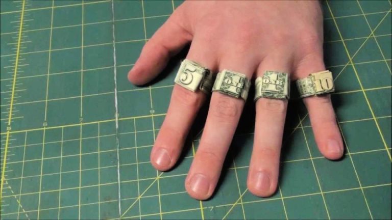 How to Make a Dollar Ring: 20 Ways to Make $1 Bill Ring