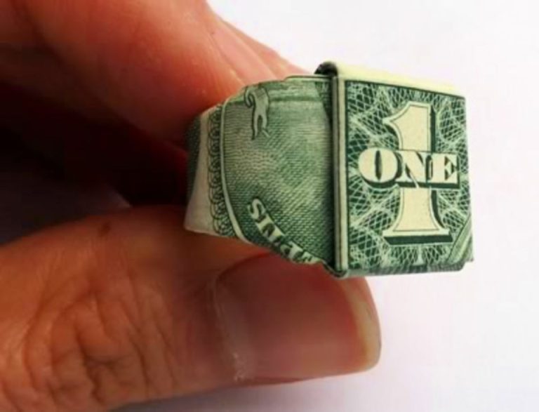 How to Make a Dollar Ring: 20 Ways to Make $1 Bill Ring